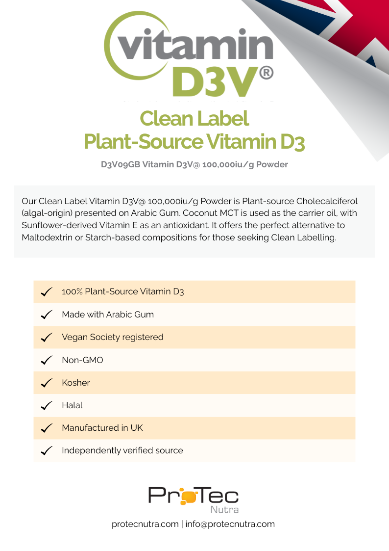 Discover our brand new Clean Label D3V – ProTec Nutra